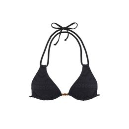 Lascana Triangel-Bikini-Top, Schwarz, Gr. 44C/D, Damen, Triangel-Bikinis, Material: Polyamid, Elasthan