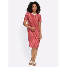 Sieh an! Jersey-Kleid in grapefruit-magenta-bedruckt | Gr.: 44