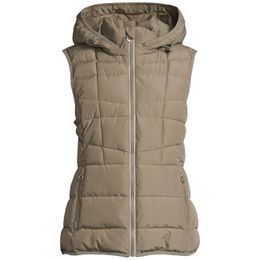 NEW VIEW Damen Steppweste "Nina", gr&uuml;n, Gr. S, uni, Obermaterial: 100% Polyester PES. Futter: 100% Polyester PES. 100% Polyester PES., Westen, mit