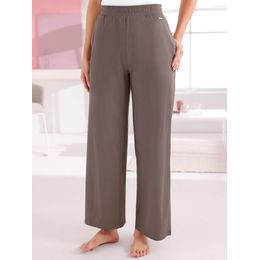 feel good Damen Homewearpants, Gr. 20, braun, 95% Baumwolle, 5% Elasthan, unifarben, Hosen