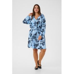 Kaffe curve Kleid KCaliana A-shape in Blue Flower Animal | Gr.: 50