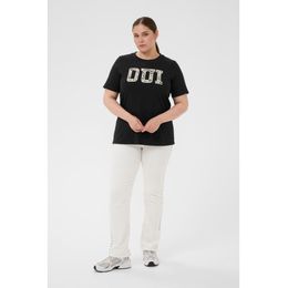 Kaffe curve T-Shirt kurzarm KClucie Regular fit in Black Deep | Gr.: L