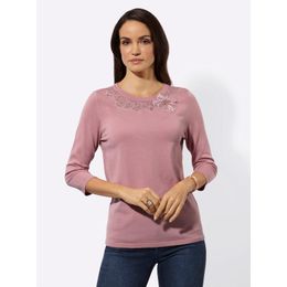 CR&Eacute;ATION L CREATION L Damen 3/4 Arm-Pullover "Lyocell-Mix-Pullover", rosa, Gr. 44, unifarben, 42% Viskose, 30% Lyocell, 28% Polyester, Pullover