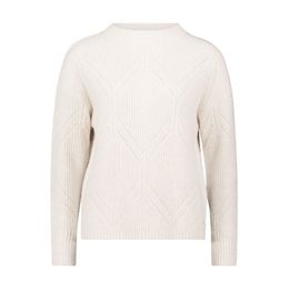 BETTY & CO BETTY & CO Damen Strickpullover "Damen mit Struktur", wei&szlig;, Gr. 38, Strick, Obermaterial: 45% Polyester, 40% Polyacryl, 13% Polyamid, 2% Elasthan,