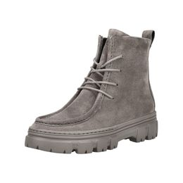 Paul Green Damen Schn&uuml;rstiefelette "Paul Green Stiefelette Veloursleder", Gr. 40, grau, Veloursleder, Schuhe
