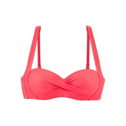 Lascana Damen Bandeau-Bikini-Top "Ronda", blau, Gr. 40, unifarben, Obermaterial: 82% Polyamid, 18% Elasthan. Futter: 100% Polyester. Miedereinsatz: