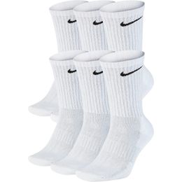 Nike Everyday Cush Crew 6 Pack Socken - Gr&ouml;&szlig;e 34-38 - wei&szlig;