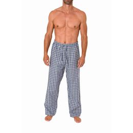 Normann Schlafanzug Pyjama Hose lang kariert Baumwolle - 79836 in grau | Gr.: 48