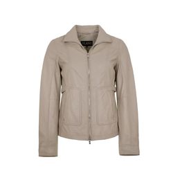 Jilani Lederjacke Lammnappa in Hellgraubeige | Gr.: 46