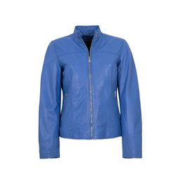 Jilani Lederjacke Lammnappa in Blau | Gr.: 42