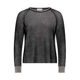 Betty Barclay Grobstrick-Pullover mit Rippenstruktur in Patch Black/Beige | Gr.: 40