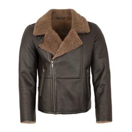 Jilani Lammfell-Lederjacke in Braun | Gr.: 54