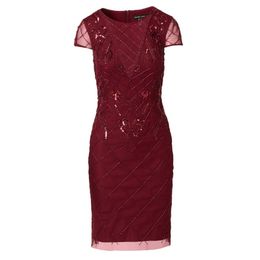 Adrianna Papell Cocktailkleid Bead Mesh Sheath Dress in mahogany | Gr.: 34