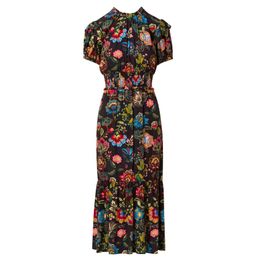 Adrianna Papell Midikleid Printed Midi Dress in Black Multi | Gr.: 34