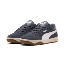 Puma Herren Sneaker "PARK LT SD", Gr. 43, grau, Leder, unifarben, Schuhe, f&uuml;r Alltag, mit SOFTFOAM+ D&auml;mpfung, sportlicher Stil