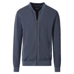 Casamoda Herren Strickjacke "Casamoda Strickjacke uni", blau, Gr. L, 100% Baumwolle, Strickjacken