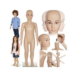 TecTake Schaufensterpuppe aus Kunststoff, Glasplatte mit Wadendorn | Gr.: 110 cm