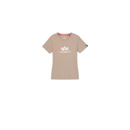 Damen T-Shirt "New Basic T-Shirt BL W", beige, Gr. S, Alpha Industries, Obermaterial: 100% Baumwolle, Shirts