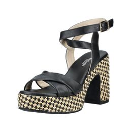 Nero Giardini Damen High-Heel-Sandalette "Nero Giardini Sandalen Leder", Gr. 39, schwarz, Leder, Schuhe