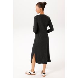Aniston CASUAL Damen Midikleidanthrazit, meliert, Gr. 40, meliert, Jersey, Obermaterial: 72% Polyester, 24% Viskose, 4% Elasthan, Kleider, mit
