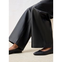 bonprix Lederhose mit Bundfalten, schwarz, Gr.36, trendige Premium Lederhose aus hochwertigen Nappa-Leder, bequeme , weites Bein mit Bundfalte, aus Nappaleder