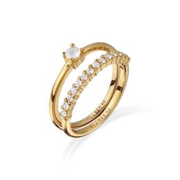 Elli Ring 925 Sterling Silber in Gold | Gr.: 54