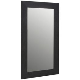 Livetastic Wandspiegel, Schwarz, Holz, Glas, Akazie, Holz, rechteckig, 100x180x2.5 cm, senkrecht und waagrecht montierbar, Spiegel, Wandspiegel