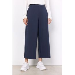 soyaconcept Damen Schlupfhose "SC-SIHAM 36", blau, Gr. XXL, unifarben, Milano Rib, Obermaterial: 95% Polyester, 5% Elasthan, Hosen, Sommerhose,
