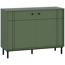 CARRYHOME Kommode, Gr&uuml;n, Metall, 2 F&auml;cher, 108x81.8x37 cm, Wohnzimmer, Kommoden & Sideboards, Kommoden