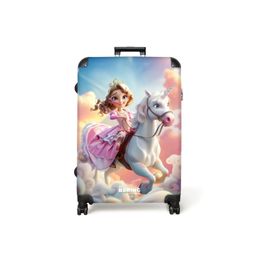 NoBoringSuitCases Suitcase, Koffer, Reisekoffer Einhorn Prinzessin | Gr.: 36 L
