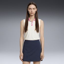 Puma Damen Poloshirt "Modalon &Auml;rmelloses Golfpolo Damen"warm wei&szlig; pink opal, Gr. XS, mehrfarbig, Obermaterial: 38% Modal, 57% Baumwolle, 5% Elasthan.