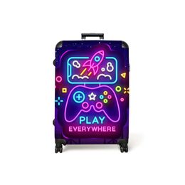 NoBoringSuitCases Suitcase, Koffer, Reisekoffer Spiel Neon | Gr.: 36 L
