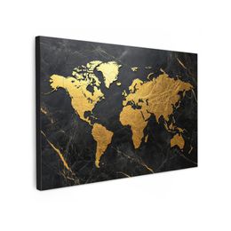OnlyWow Leinwand Bilder Goldfarben | Gr.: 30 x 20 cm
