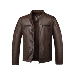 Amaci&Sons Amaci&Sons Lederjacke Ventura in Dunkelbraun | Gr.: M