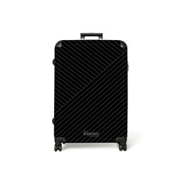 NoBoringSuitCases Suitcase, Koffer, Reisekoffer Schwarzes Linienmuster | Gr.: 72