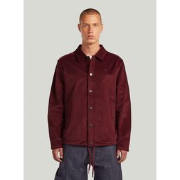G-Star Raw G-STAR Herren Langarmshirt "Cord Coach Sweatjacke", rot, Gr. XL, Obermaterial: 59% Baumwolle, 40% Viskose, 1% Elasthan, Shirts
