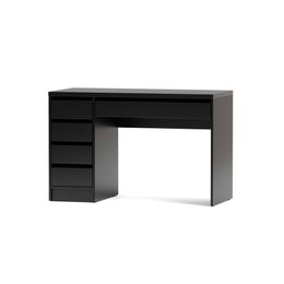 Livetastic Schreibtisch, Schwarz, Holzwerkstoff, 5 Schublade(n) Schubladen, rechteckig, 55x77.6x120 cm, Arbeitszimmer, Schreibtische, B&uuml;rotische