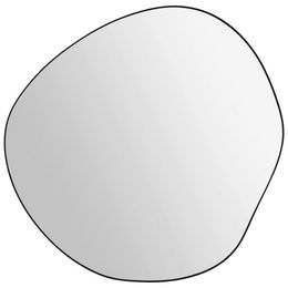 Xora Wandspiegel, Schwarz, Metall, Glas, wellenf&ouml;rmig, 80x80x1.5 cm, Spiegel, Wandspiegel