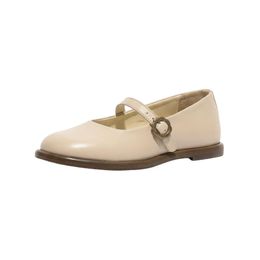 Fly London Damen Riemchenballerina "Fly London Ballerinas Leder", Gr. 39, beige, Leder, Schuhe