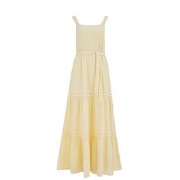 WE Fashion Kleid Damen Gr&ouml;&szlig;e 46 hellgelb Sommerkleid