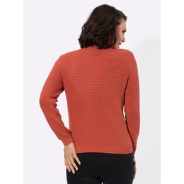Casual Looks Damen Stehkragenpullover "Stehkragen-Pullover", orange, Gr. 38, unifarben, 100% Baumwolle, Pullover