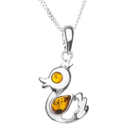 OSTSEE-SCHMUCK Damen Kette mit Anh&auml;nger "OSTSEE-SCHMUCK Kette mit Anh&auml;nger Entchen", 40cm, Silber 925 (Sterlingsilber), L: 40, silber, Silber 925