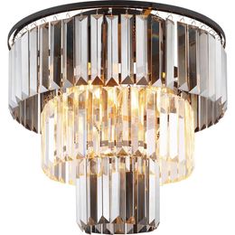 Collett's Monde Deckenleuchte, Schwarz, Chrom, Metall, Kunststoff, 33 cm, Lampen & Leuchten, Innenbeleuchtung, Deckenleuchten