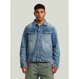 G-Star Raw G-STAR Herren Outdoorjacke "Slim 3D Dart Jacke", blau, Gr. L, Obermaterial: 75% Baumwolle, 25% Baumwolle, Jacken