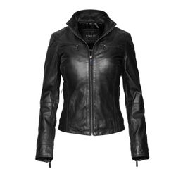 Bugatti Damen Lederjacke "Bugatti Lederjacke", schwarz, Gr. 40, uni, Obermaterial: 100% Lammleder LEL., Jacken, Taillierter Schnitt