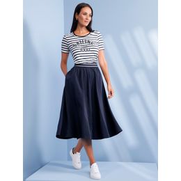 Heine Damen T-Shirt "T-Shirt", wei&szlig;, Gr. 46, gemustert, gestreift, 95% Viskose, 5% Elasthan, Shirts