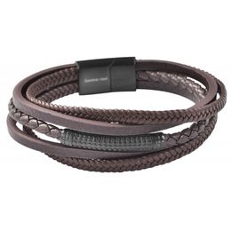 Adelia&acute;s ADELIA ́S Herren Edelstahlarmband "Unisex Armband aus Edelstahl", 19, Edelstahl, braun, Edelstahl, Armb&auml;nder