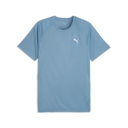Puma Herren Laufshirt "M RUN VELOCITY TEE POLY", blau, Gr. M, unifarben, Web, Obermaterial: 100% Polyester, Shirts, ergonomische Schnittf&uuml;hrung,
