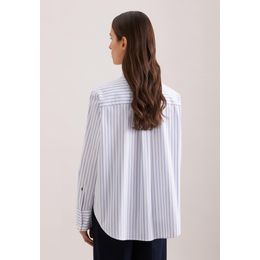 Seidensticker Damen Hemdblusehellblau, Gr. 44, gestreift, 76% Baumwolle, 22% Polyamid, 2% Elasthan, Blusen, 1/1 Kragen Gestreift