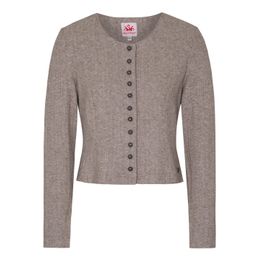 Spieth & Wensky SPIETH & WENSKY Damen Trachtenstrickjacke "Dietzing", braun, Gr. 38, uni, Obermaterial: 50% Viskose CV. 24% Polyester PES. 22% Polyamid PA. 4%